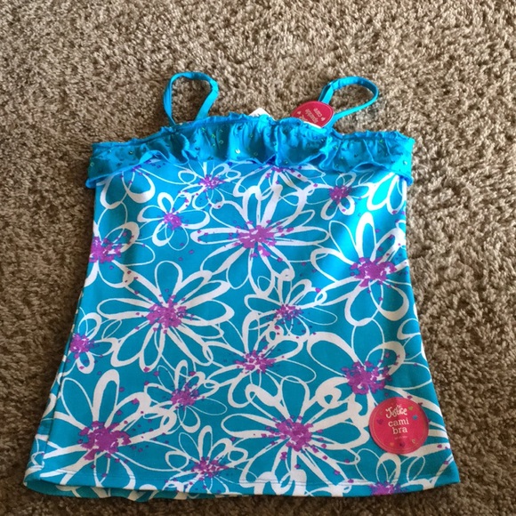 Justice | Shirts & Tops | Nwts Vintage Justice Floral Top All In One ...